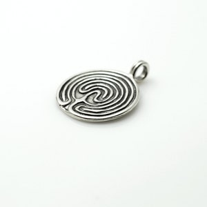 Labyrinth Pendant in Sterling Silver | Etsy