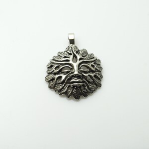Green Man Pendant in Sterling Silver - Etsy