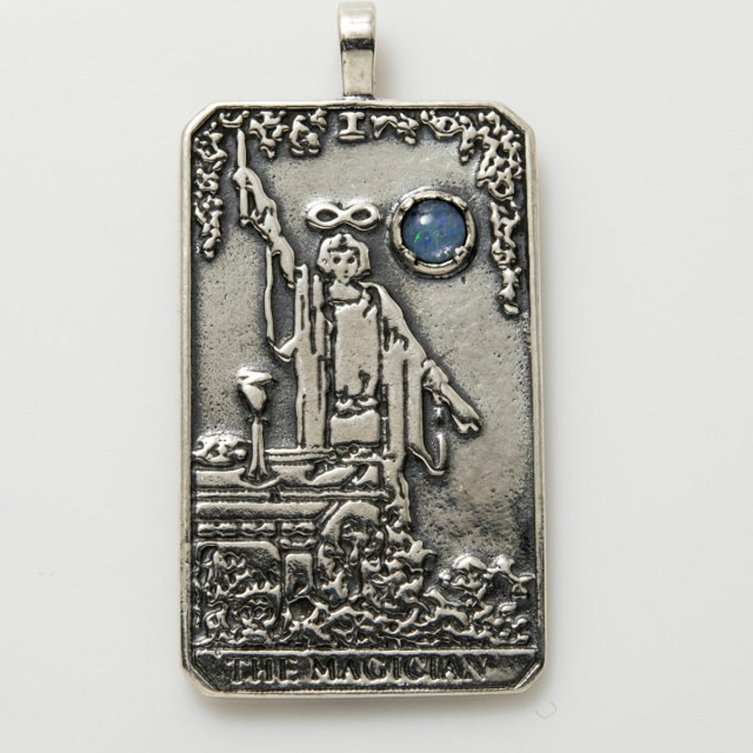 1 Magician Tarot Pendant Large in Sterling Silver - Etsy