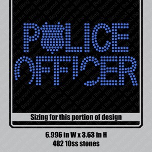 Police DIY Rhinestone Bling Download Love My Police Officer Rhinestone ...