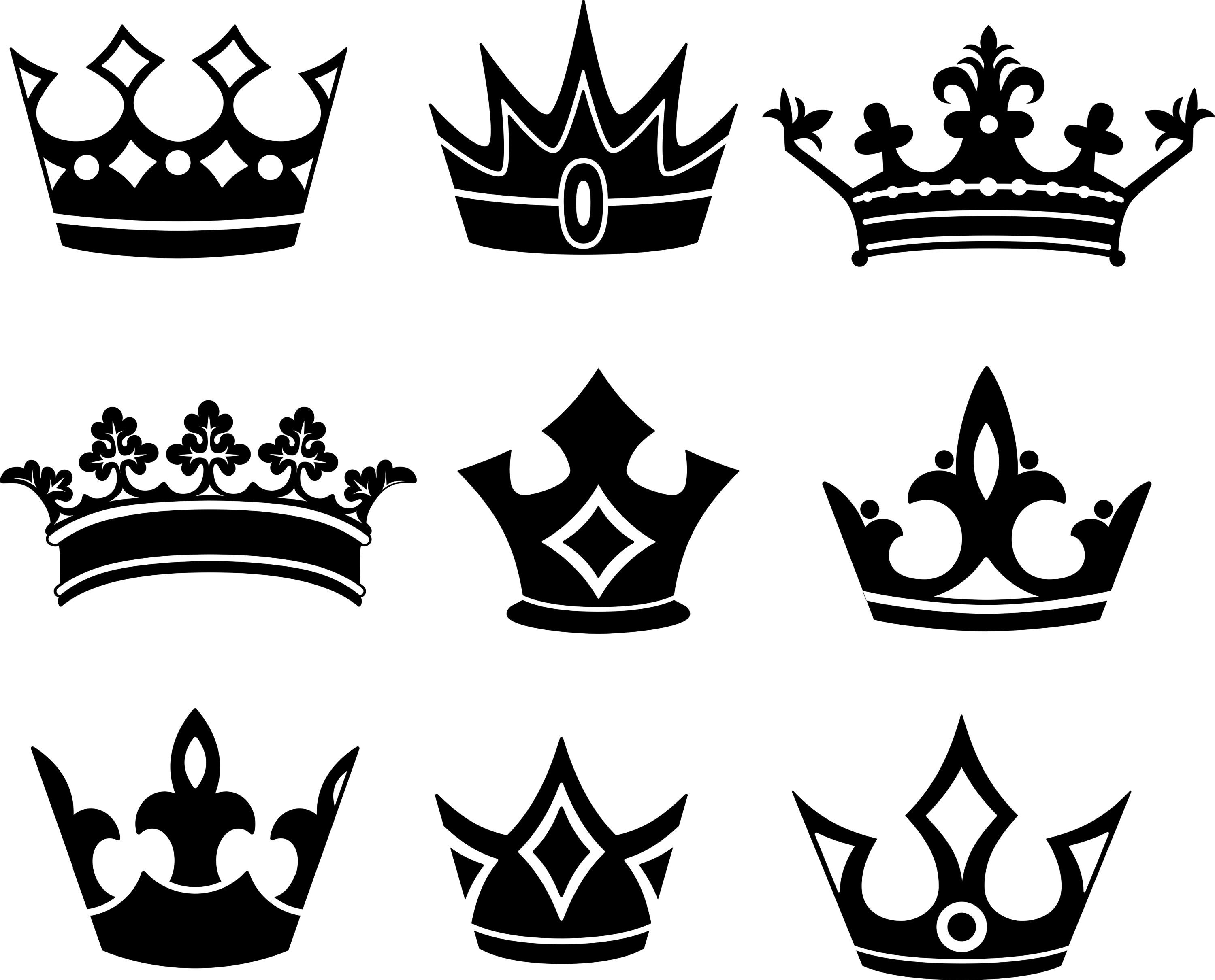 Crown Digital Download Svg Ready to Cut Files Crown Template Download ...