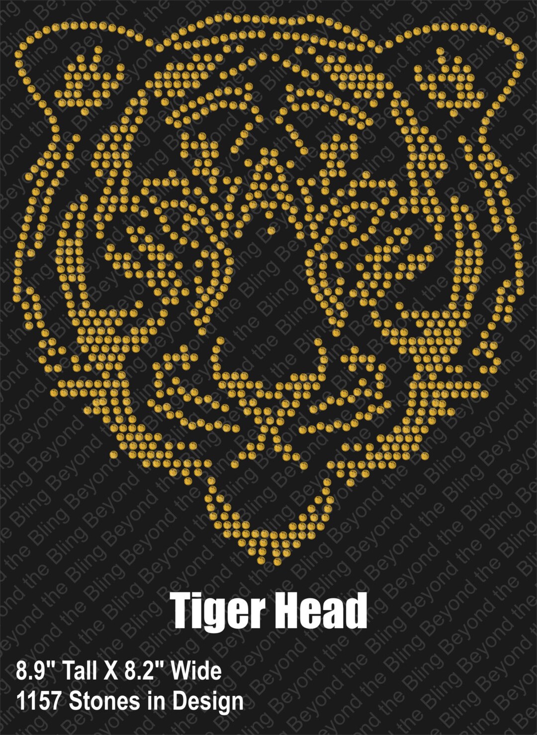Tiger Head Rhinestone Download Template DIY Tiger Head - Etsy