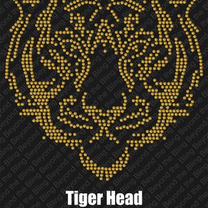 Tiger Head Rhinestone Download Template DIY Tiger Head - Etsy