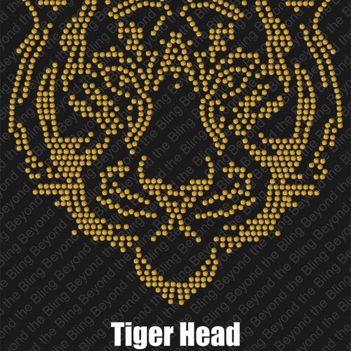 Tiger Head Rhinestone Download Template DIY Tiger Head - Etsy