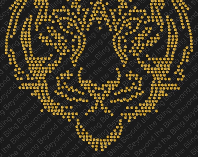 Tiger Head Rhinestone Download Template DIY Tiger Head - Etsy