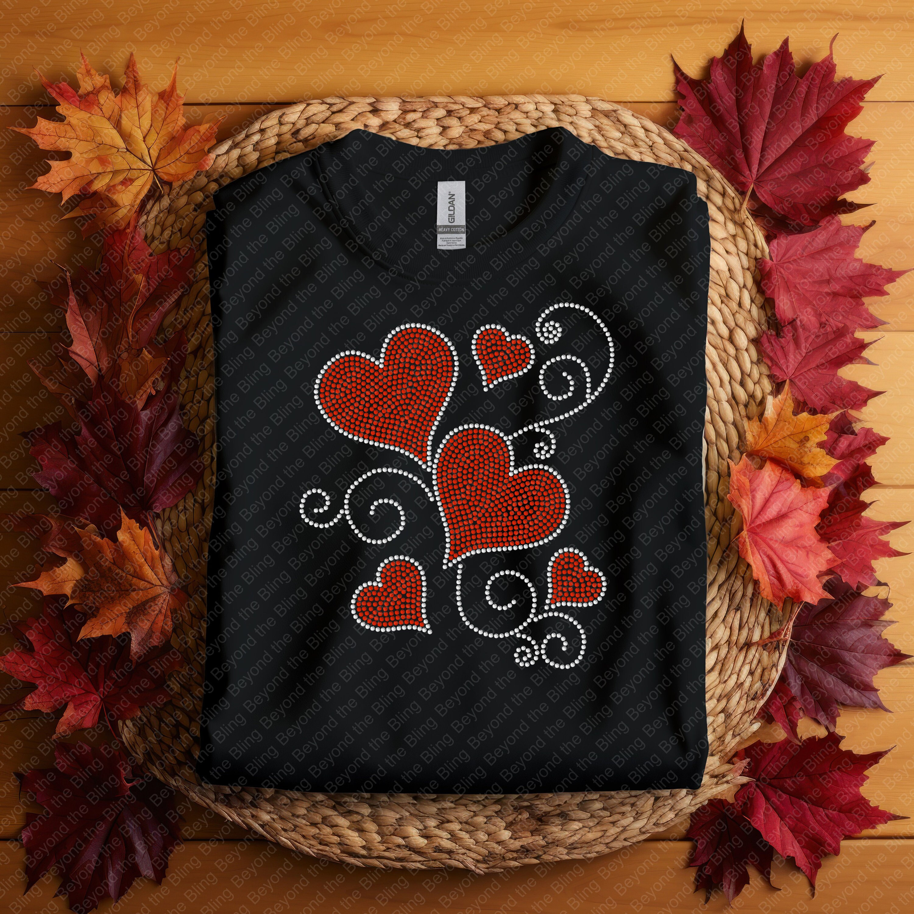 Rhinestone Heart Vines Valentine Bling Heart Shirt Bling Heart Swirl ...