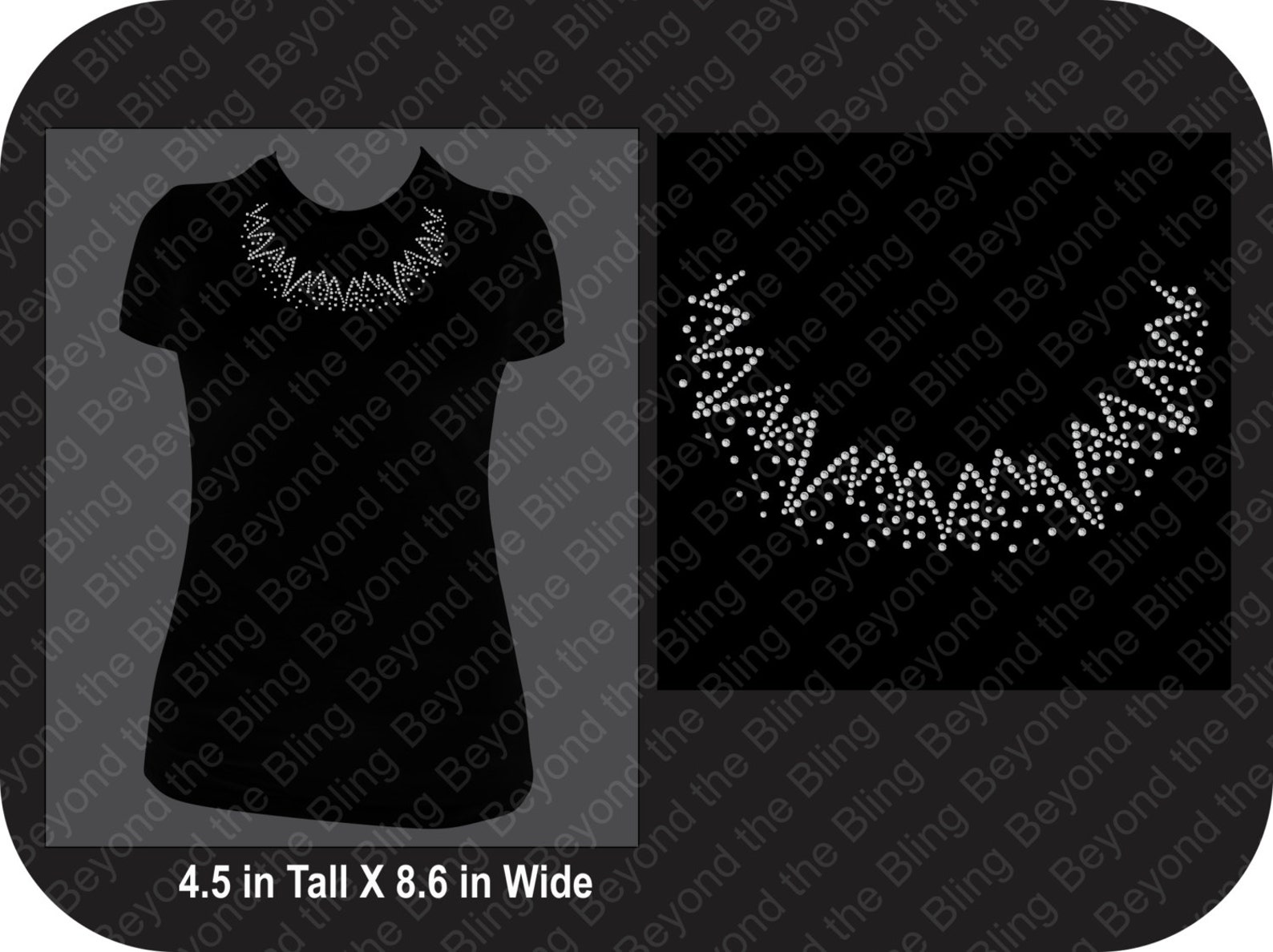Rhinestone Download Zigzag Neckline Pattern Bling Download - Etsy