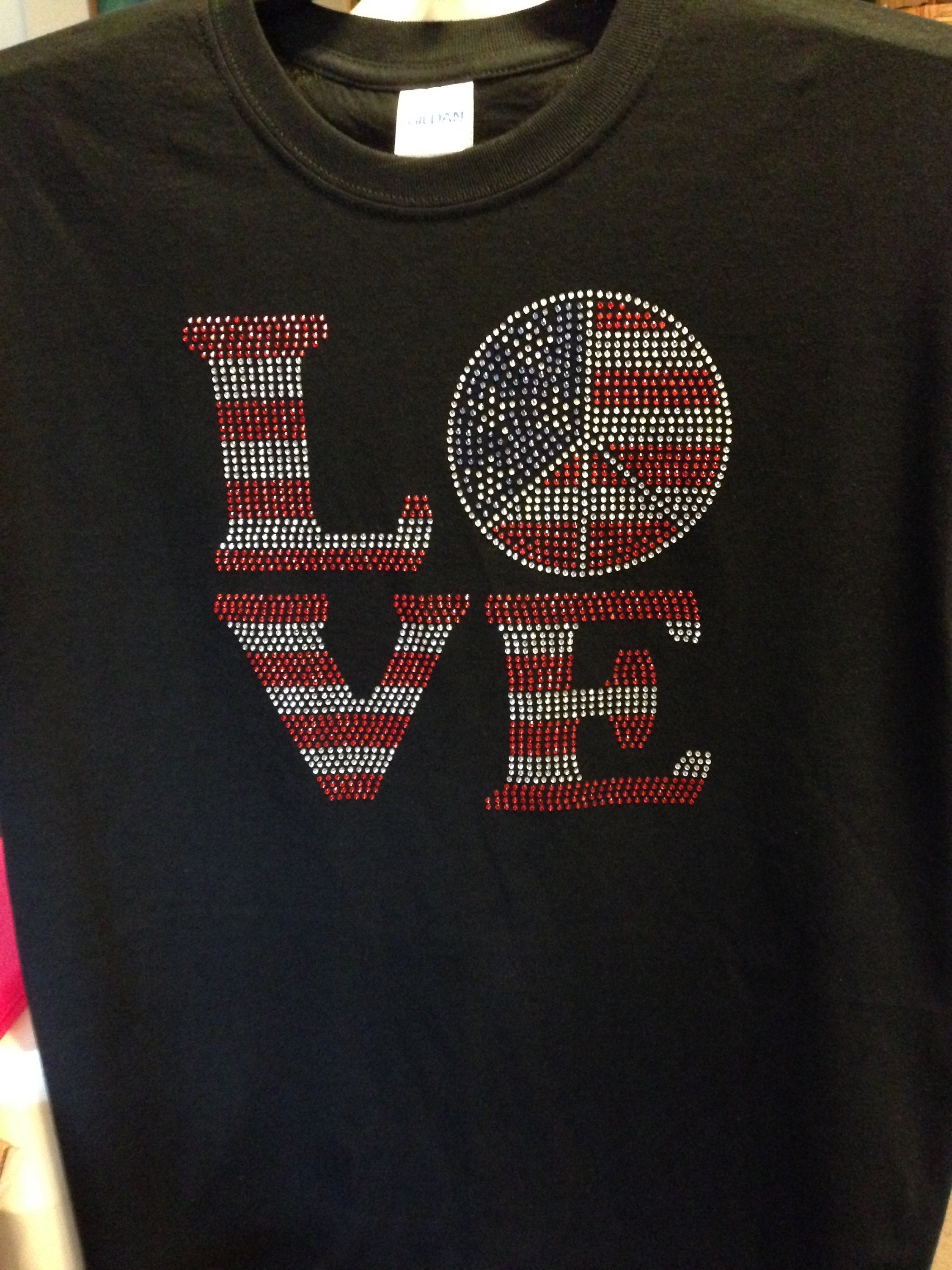 4th of July Flag Peace Rhinestone Bling Download Flag Peace - Etsy