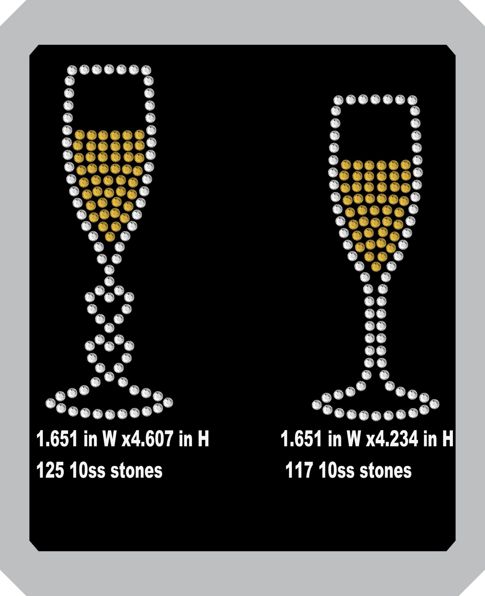 Bling Template Rhinestone Template Drinking Glasses Bling Instant ...