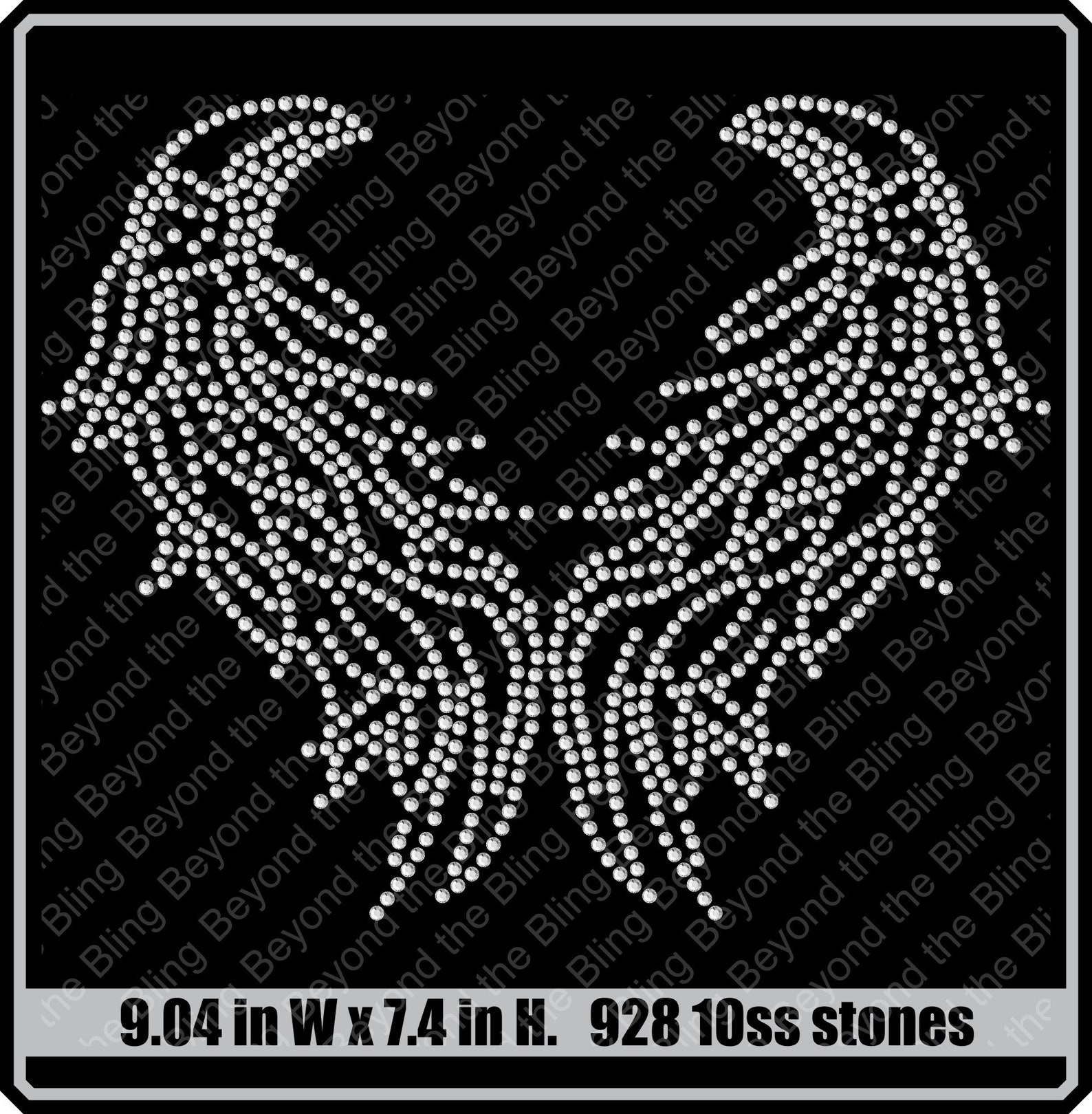 Rhinestone angel wings instant digital download SVG bling | Etsy