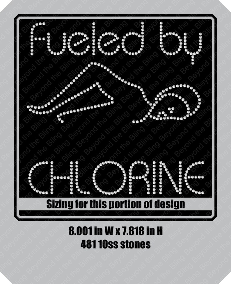 Swim Team Bling DIY Download Template Swimming DIY Rhinestone Template ...