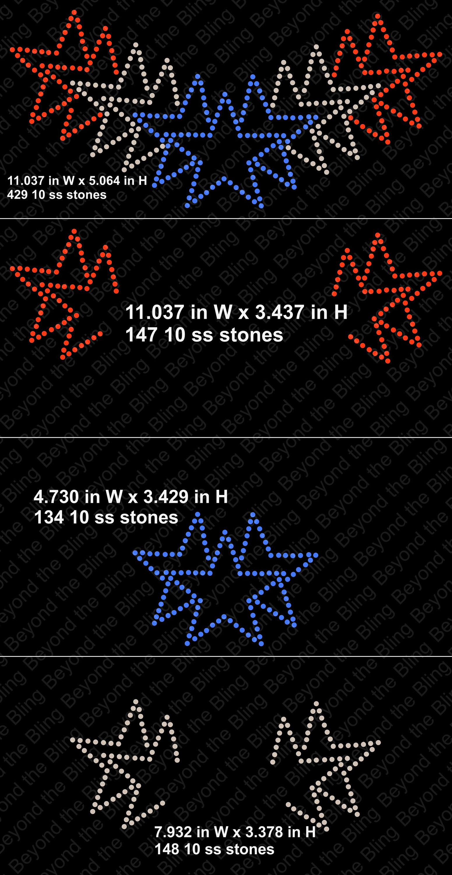 Bling Instant Download Pattern Stars Neckline Bling Pattern Instant ...