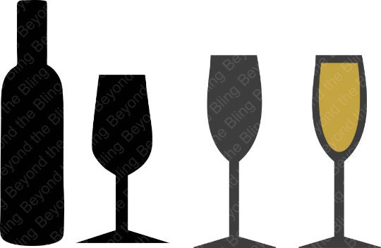 Drinking Glasses Svg Download File Barware Svg File - Etsy