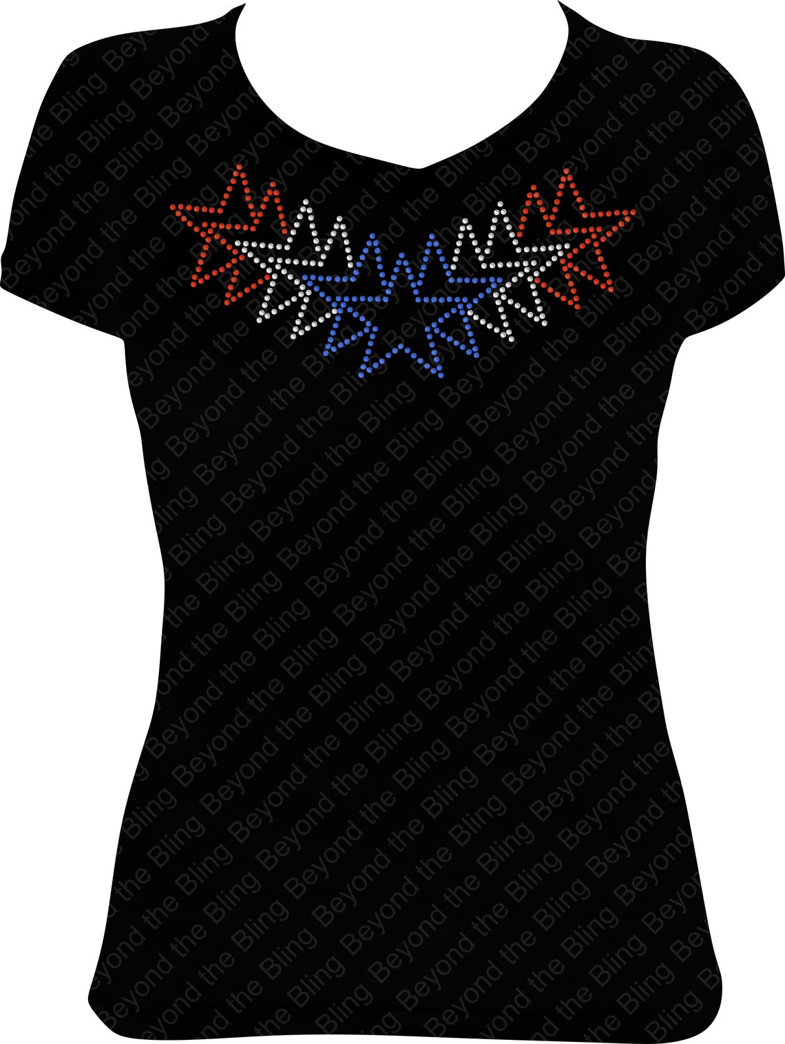 Bling Instant Download Pattern Stars Neckline Bling Pattern Instant ...