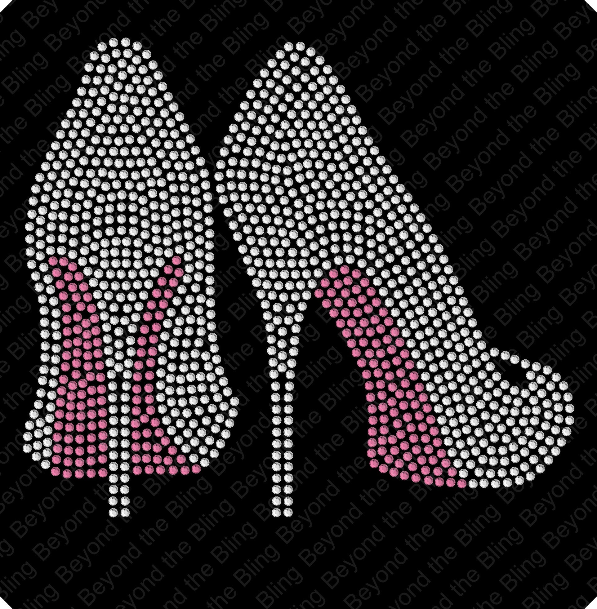 2 Color Stiletto Shoes Rhinestone Instant Download High Heel - Etsy