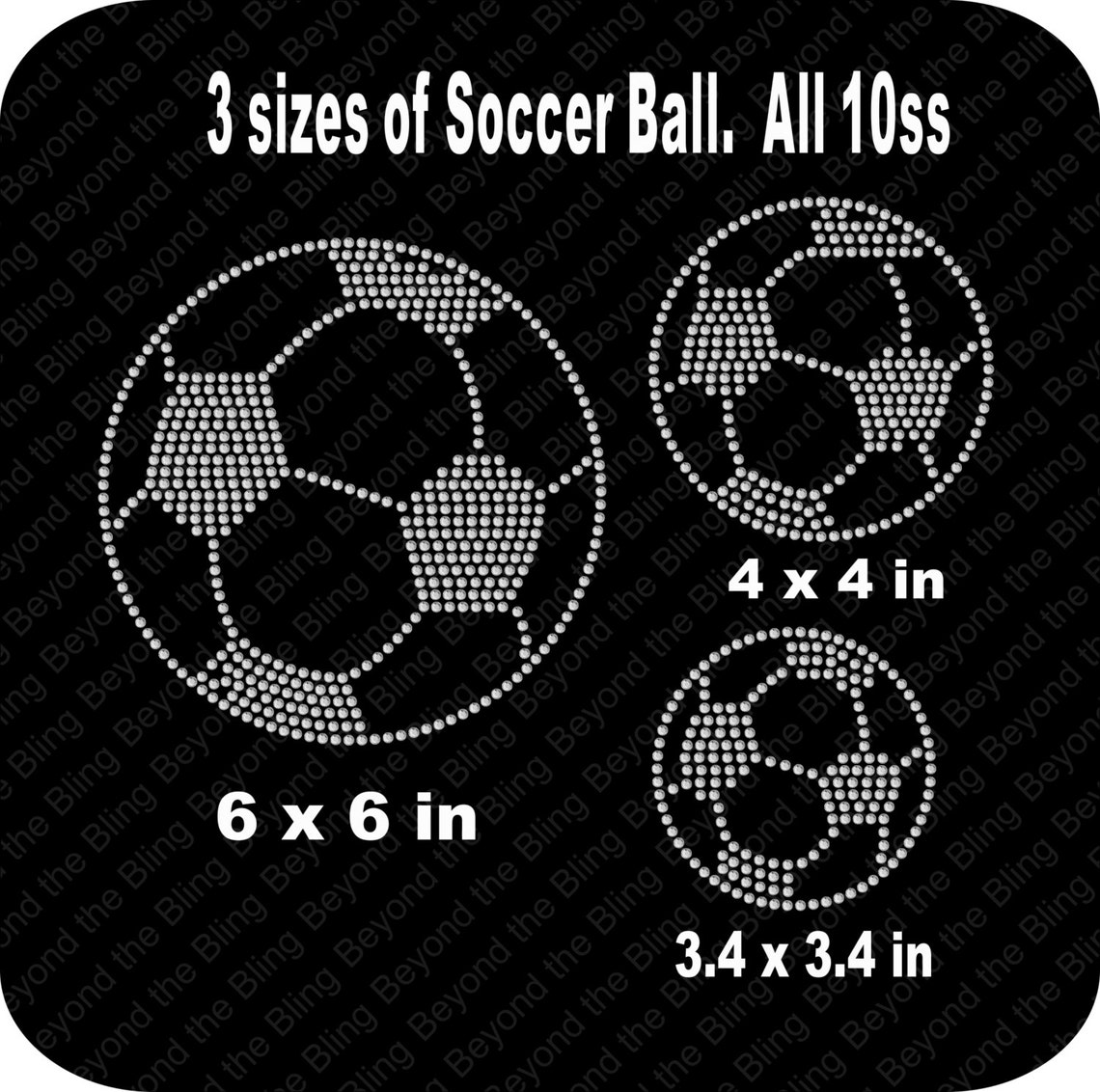 Rhinestone Soccer Ball Template Bling Soccer Ball Template - Etsy