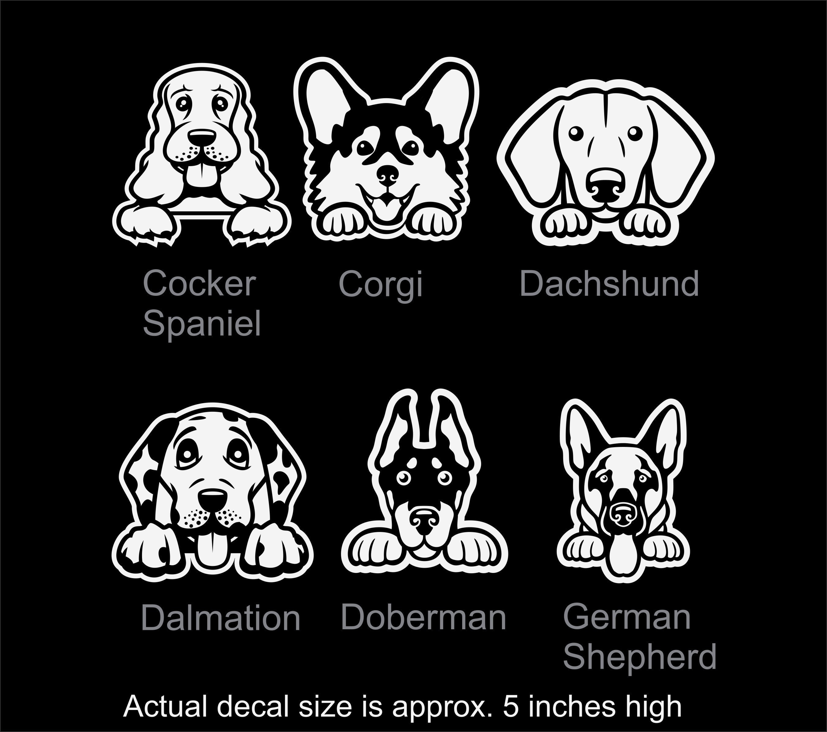 Peeking Dog Car Window Decal Vinyl Car Window Decal Cocker | Etsy