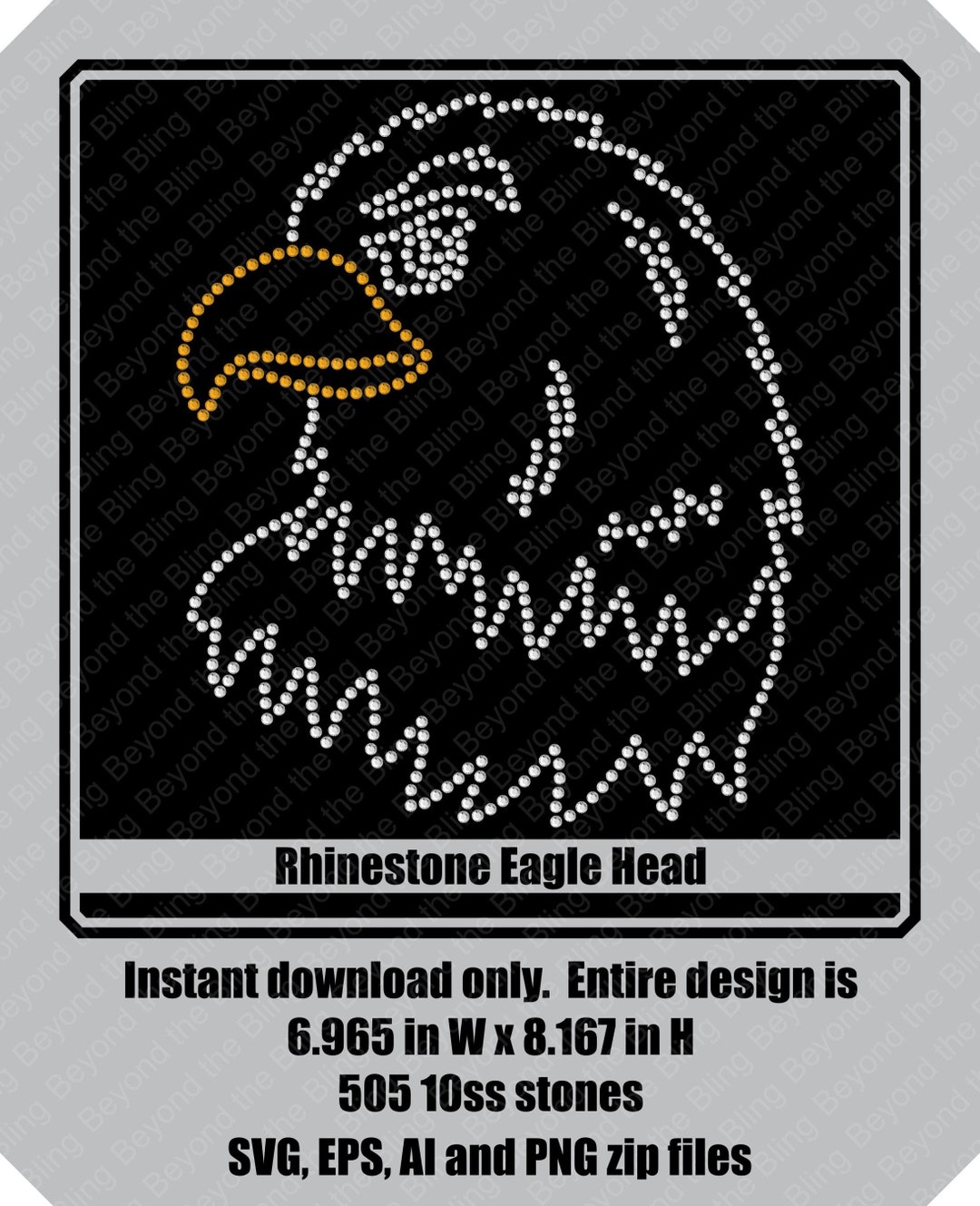 Eagle Rhinestone Bling Download DIY Bling Eagle Download Template Eagle ...