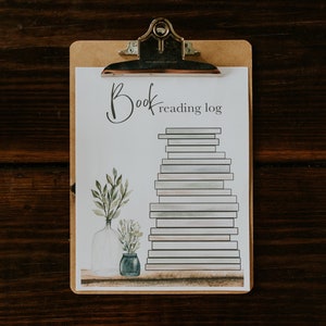 Book Stack Reading Log // Three Versions - Etsy