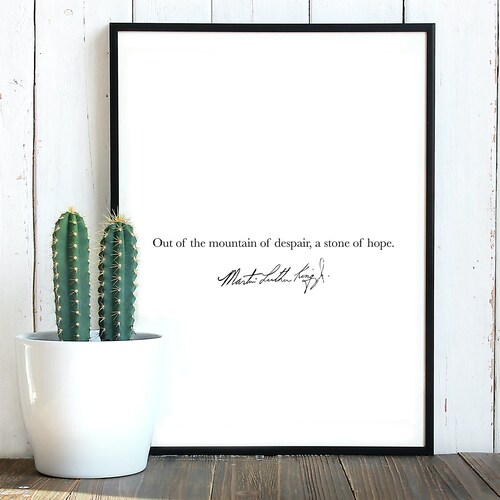Martin Luther King Jr Quote // Signature Print - Etsy