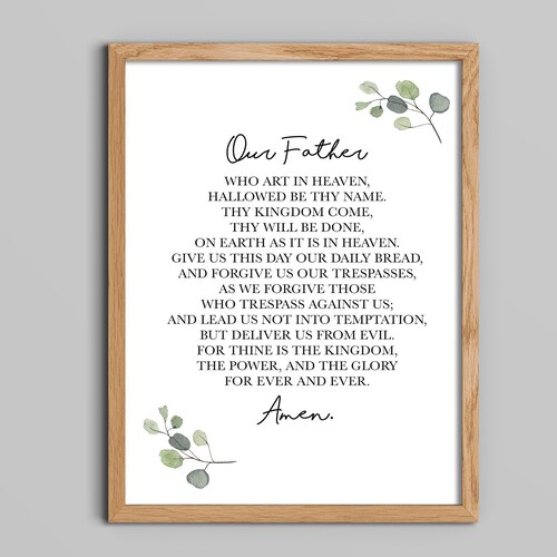 Our Father the Lord's Prayer SVG PDF Digital File - Etsy