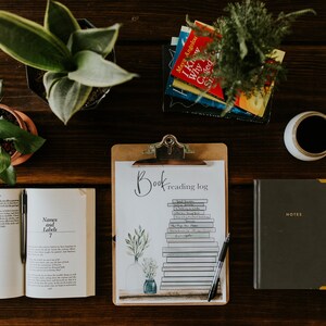 Book Stack Reading Log // Three Versions - Etsy