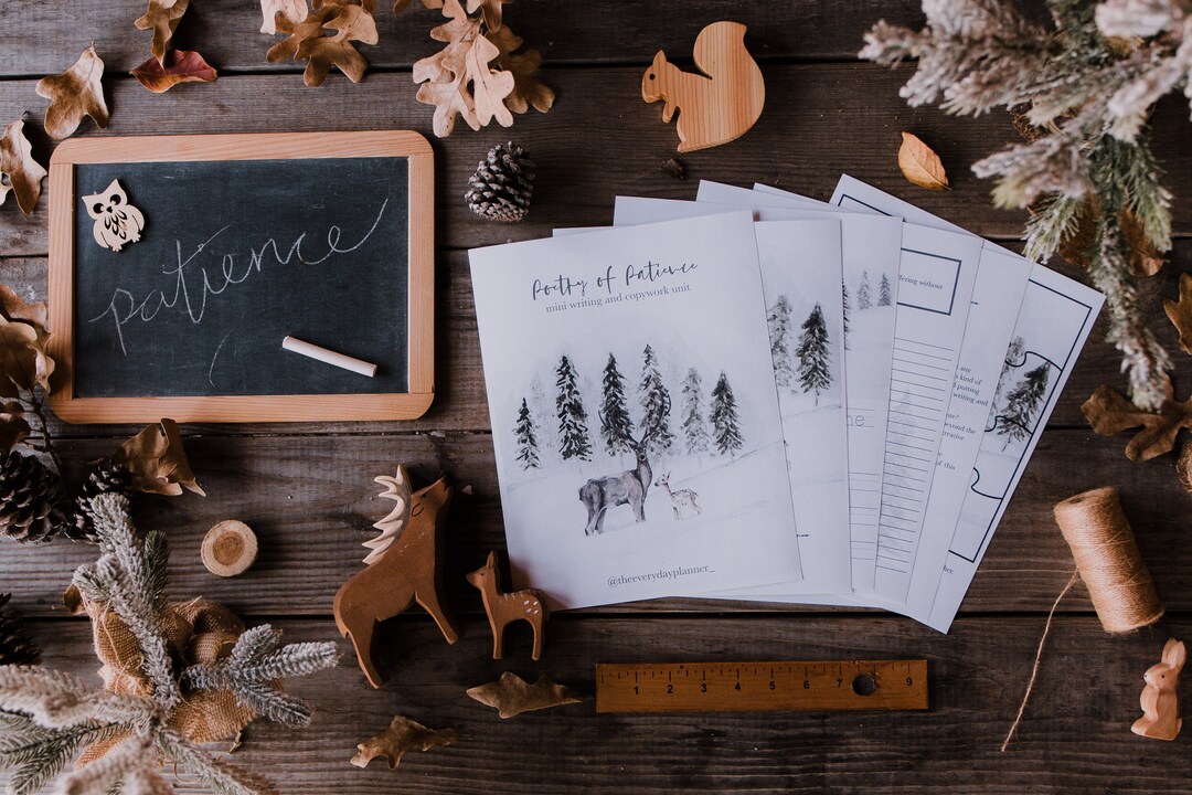 Poetry of Patience // Mini Copywork and Activity Unit - Etsy Canada
