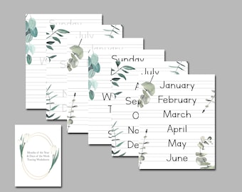 Days of the Week Months of the Year Printable Vipkid Gogokid Classroom ...