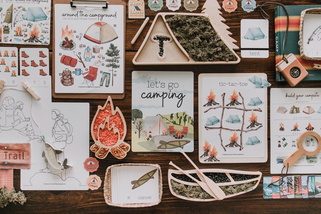Let's Go Camping // Activity Pack - Etsy