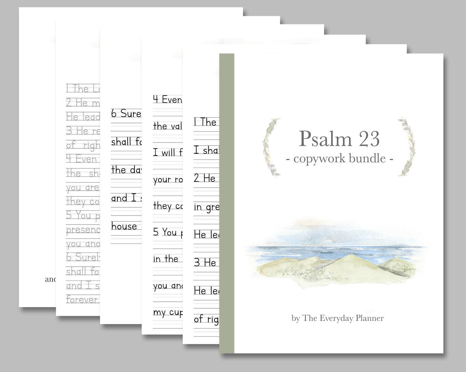 Psalm 23 Copywork Bundle // Printable - Etsy