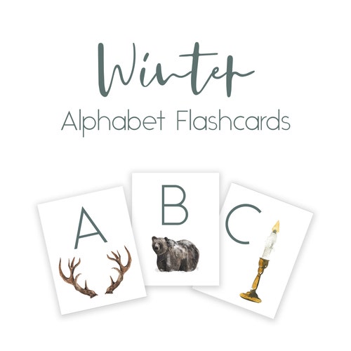 Winter Mini Poster and Cards Homeschool Printable 3-part | Etsy