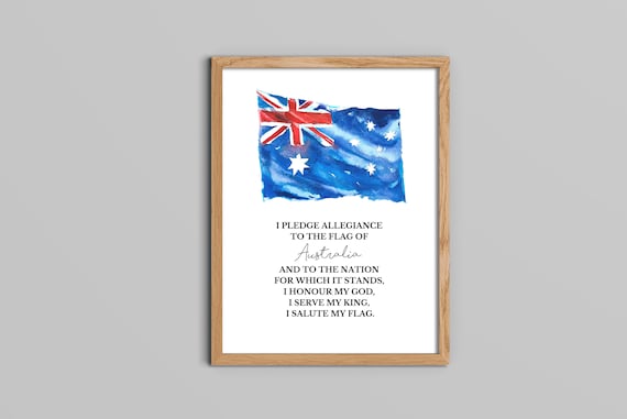 Australia Pledge of Allegiance - Etsy