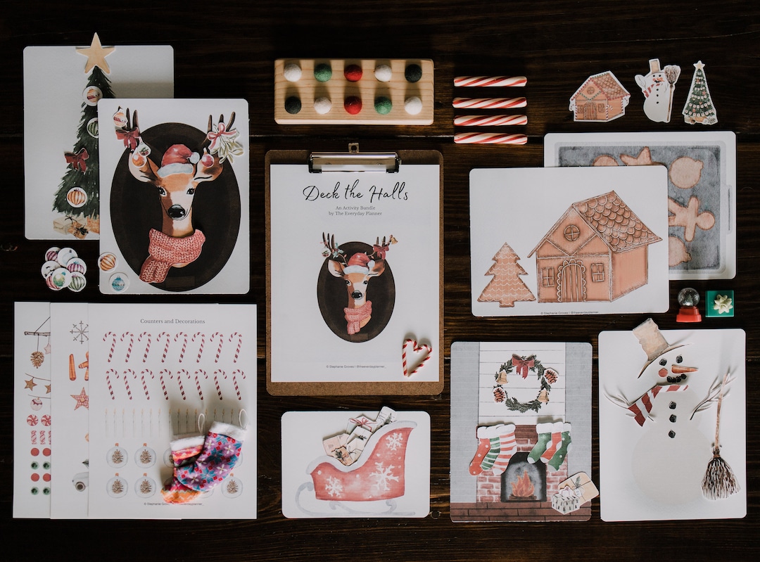 Deck the Halls // A Holiday Activity Pack - Etsy
