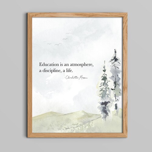 Charlotte Mason Quote Homeschool Art Print Classroom - Etsy