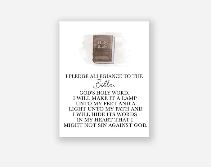 Christian Flag Pledge of Allegiance // - Etsy