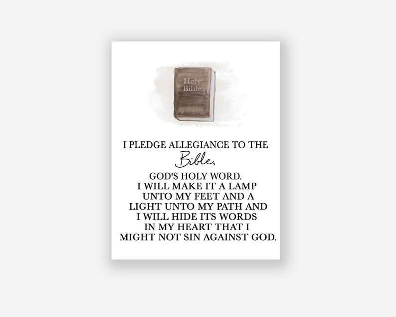 Bible Pledge of Allegiance // - Etsy
