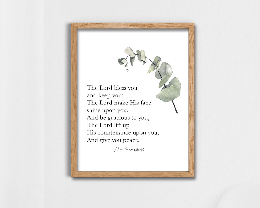 Numbers 6 24 26 The Blessing Printable Etsy