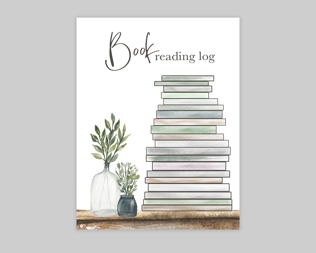 Book Stack Reading Log // Three Versions - Etsy