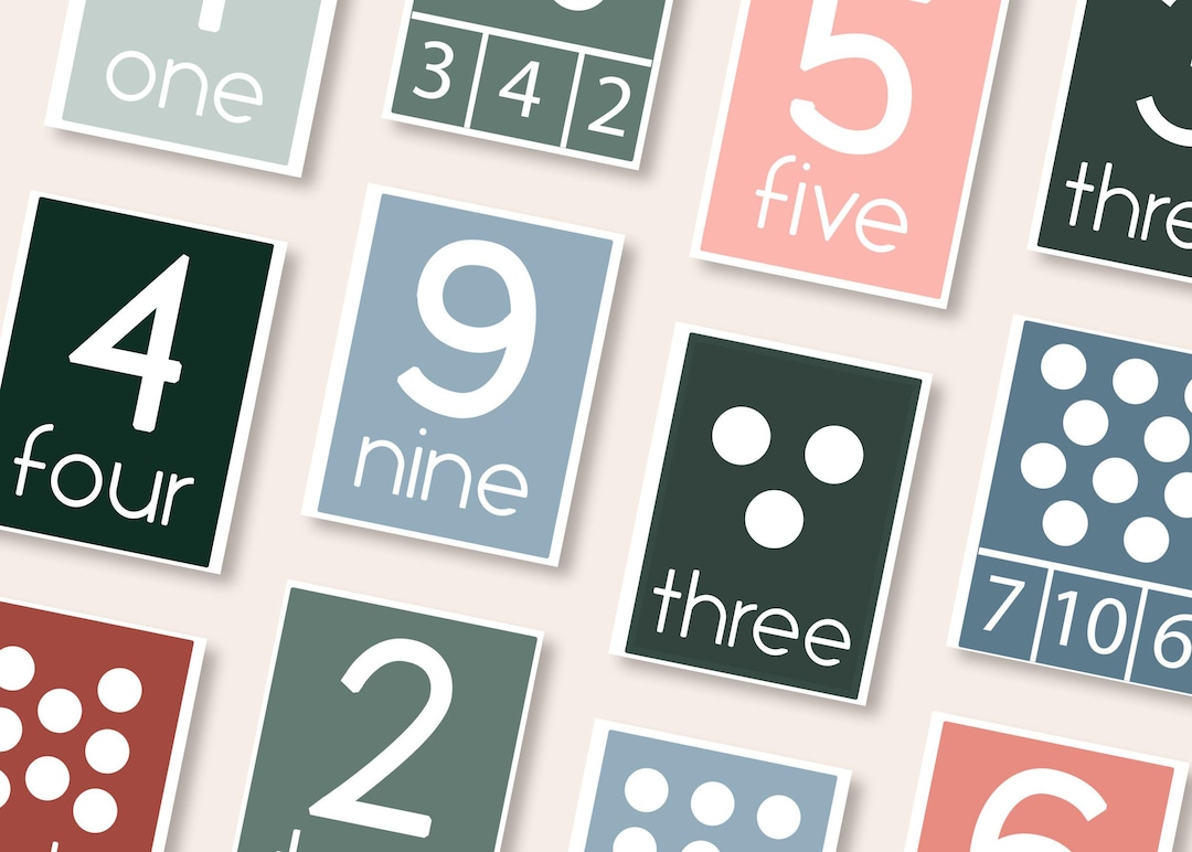 Number Cards 1-10 - Etsy