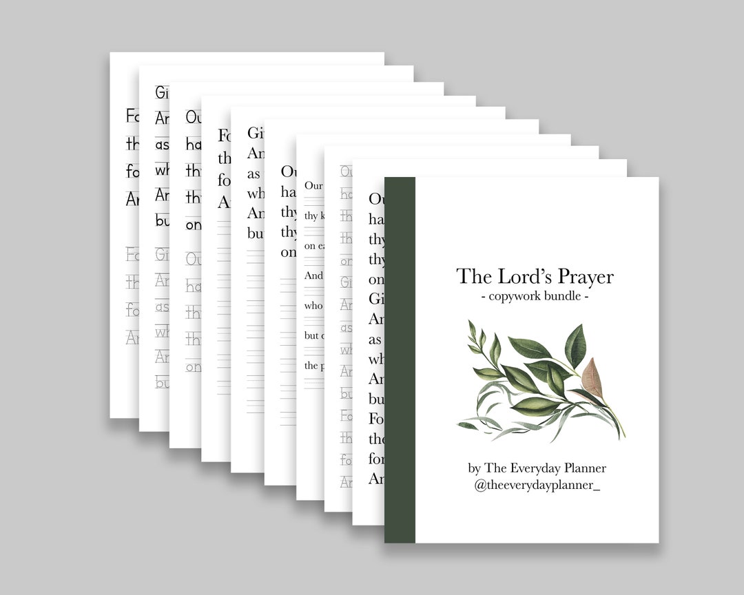 The Lord's Prayer // Copywork Bundle - Etsy