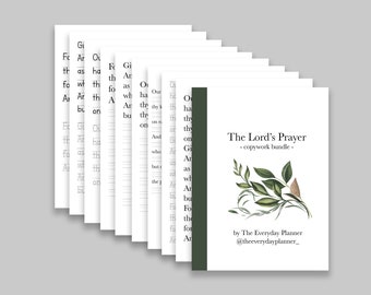 The Lord's Prayer Print Copywork, Homeschool Printable, Print ...