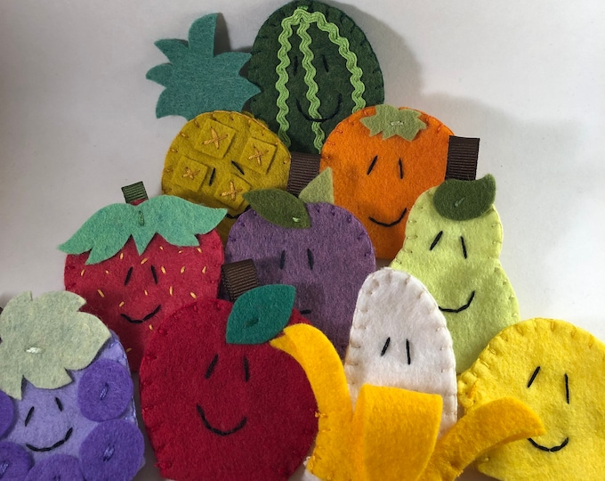 Fruit Finger Puppets, Felt Finger Puppets, Finger Puppets, Food Finger ...
