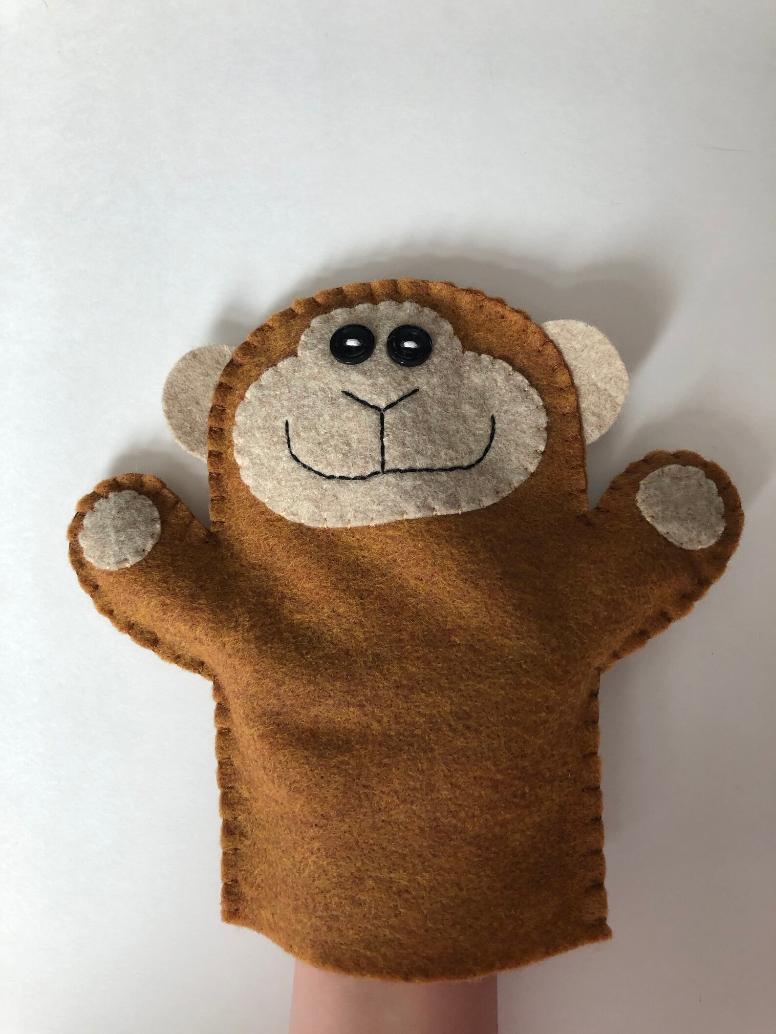 Lion, Monkey & Tiger Felt Hand Puppets, Jungle Puppet, Hand Puppet ...