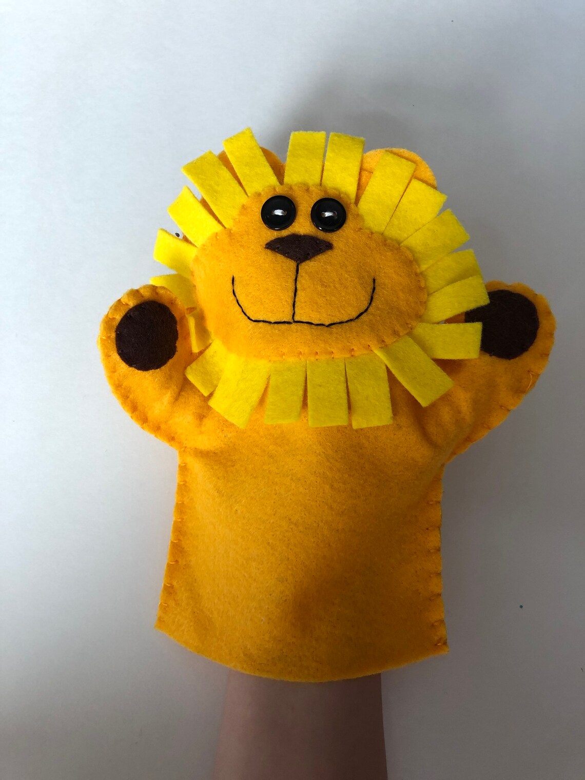 Lion, Monkey & Tiger Felt Hand Puppets, Jungle Puppet, Hand Puppet ...