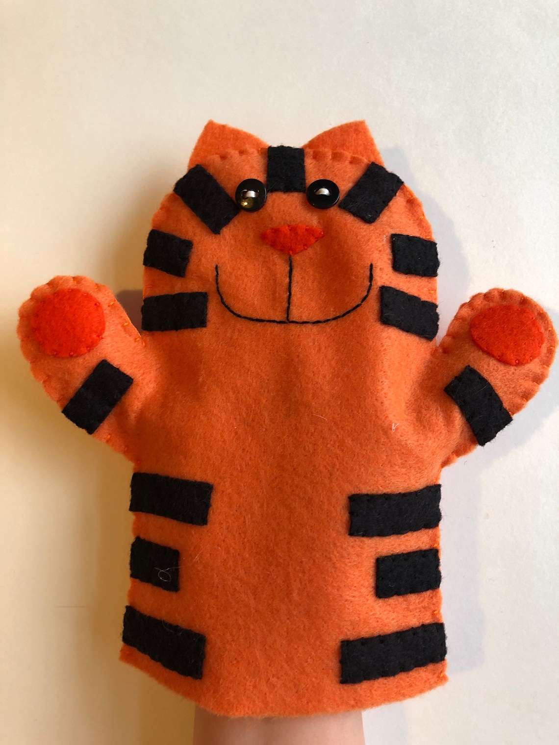 Lion Monkey & Tiger Felt Hand Puppets Jungle Puppet Hand | Etsy