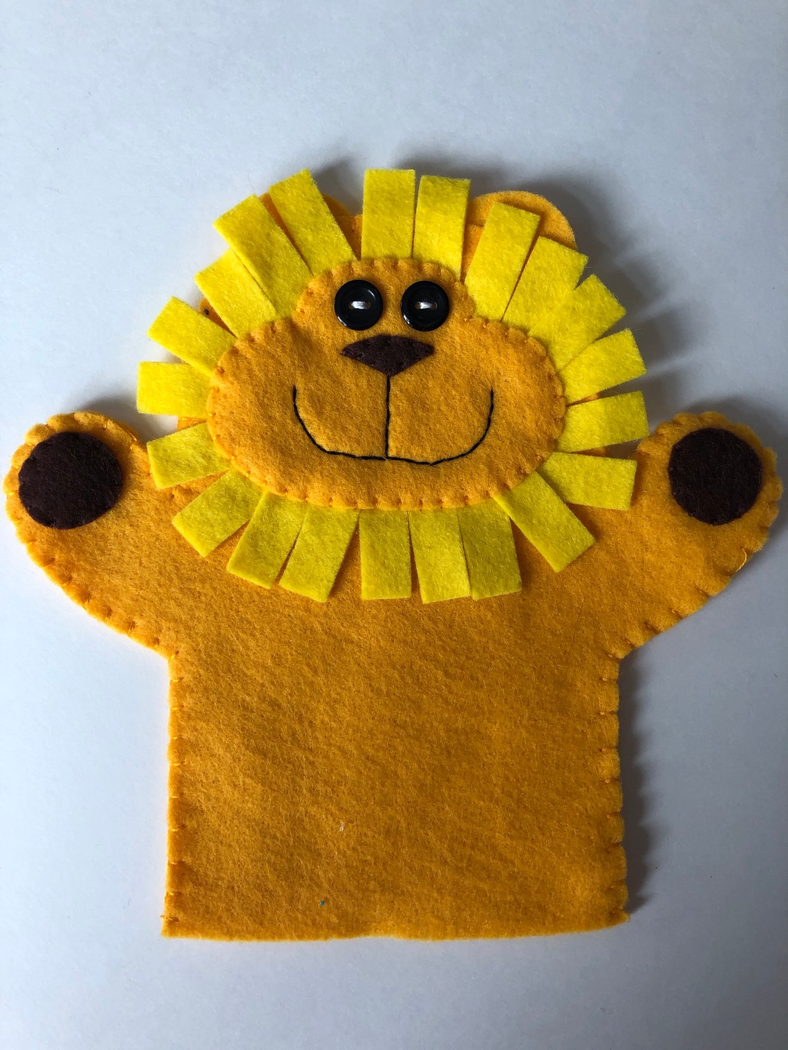 Lion Monkey & Tiger Felt Hand Puppets Jungle Puppet Hand | Etsy