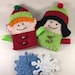 Christmas Finger Puppets Santa Mrs Claus Winter Puppet - Etsy