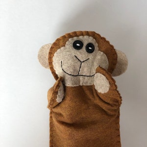 Lion, Monkey & Tiger Felt Hand Puppets, Jungle Puppet, Hand Puppet ...
