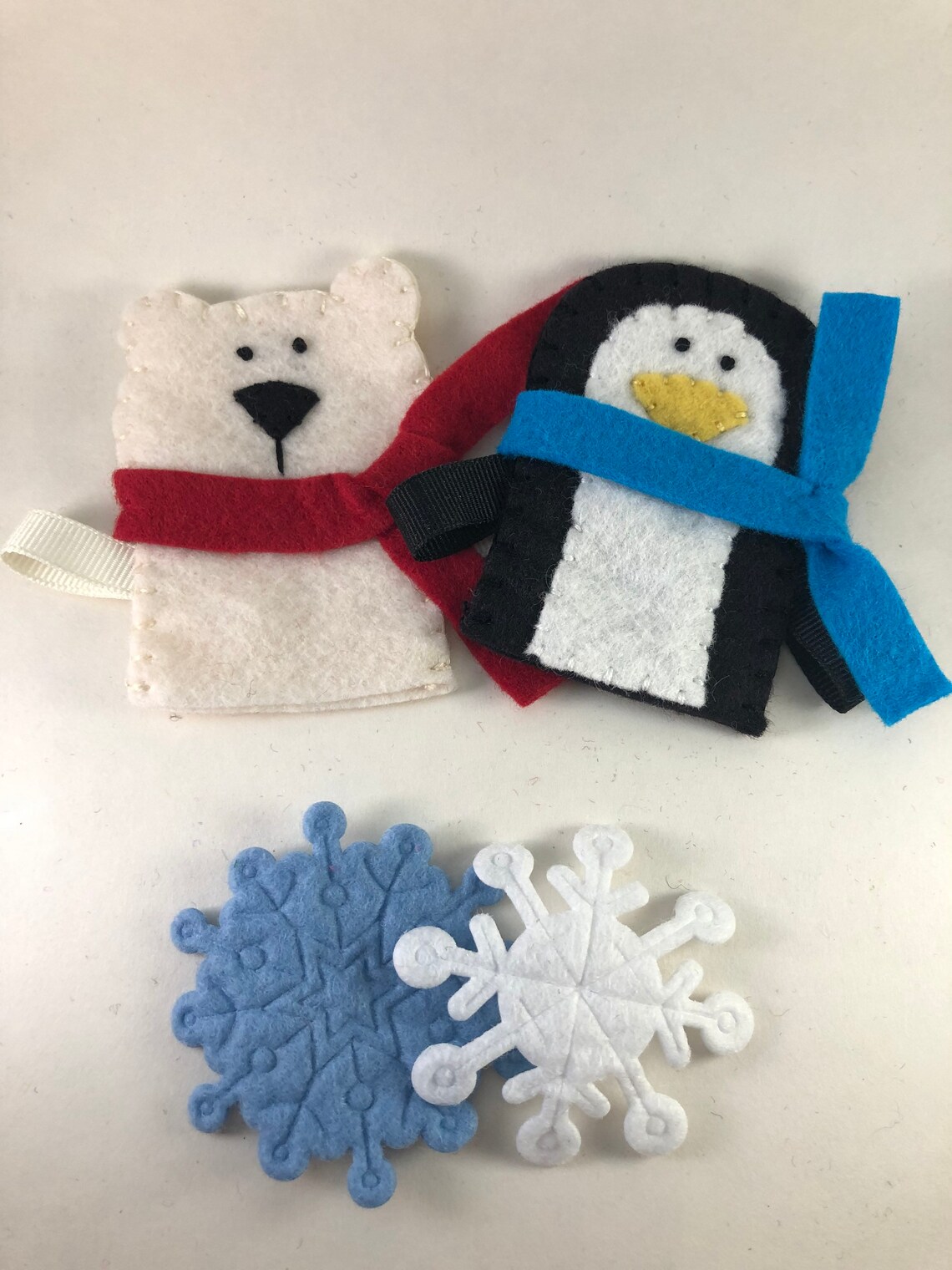 Christmas Finger Puppets Santa Mrs Claus Winter Puppet | Etsy