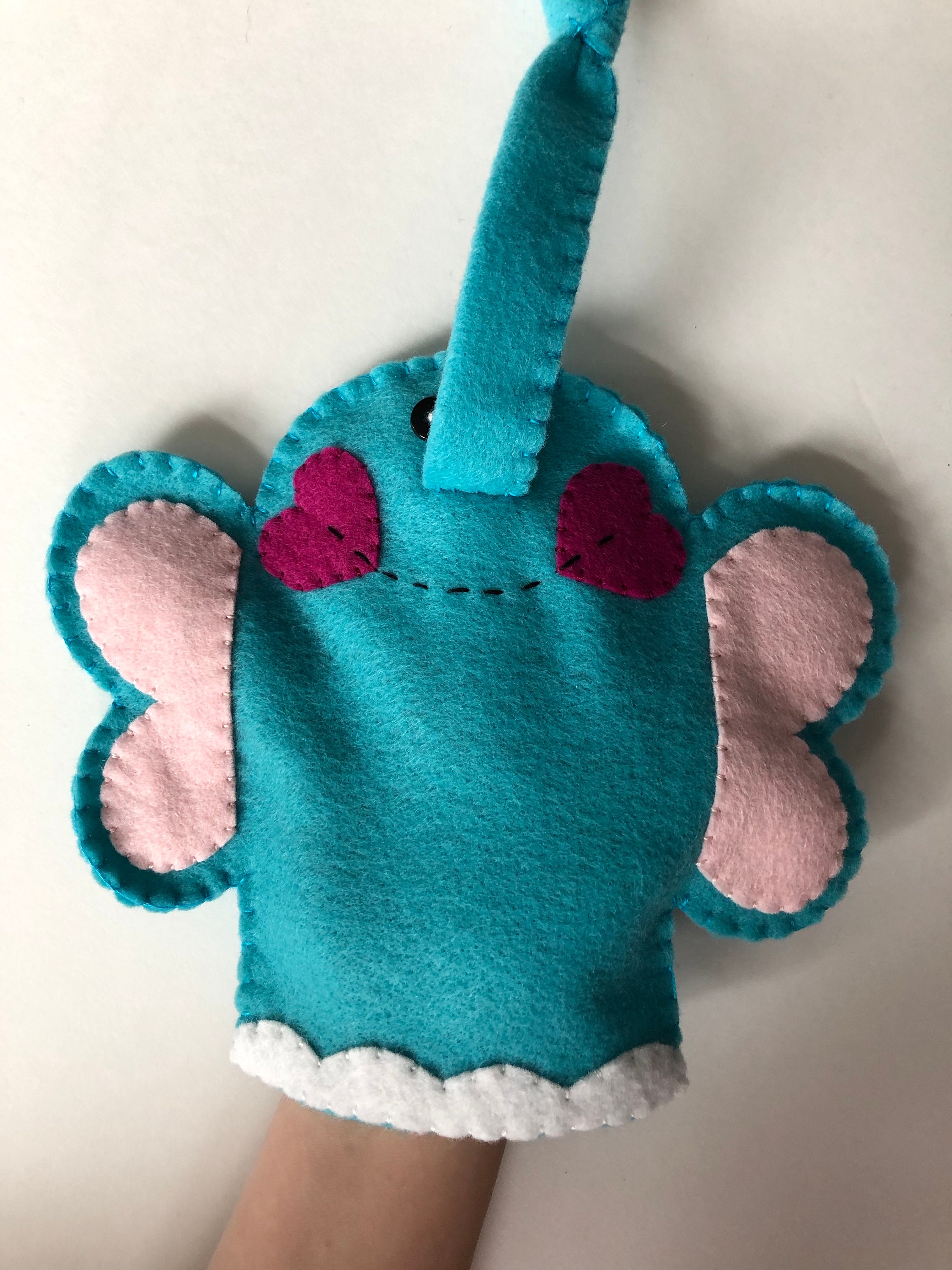 Elephant, Bumblebee & Butterfly Felt Hand Puppets, Hand Puppet, Felt ...